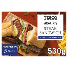 Tesco Meal Kit Steak Sandwich 530g - Tesco Groceries
