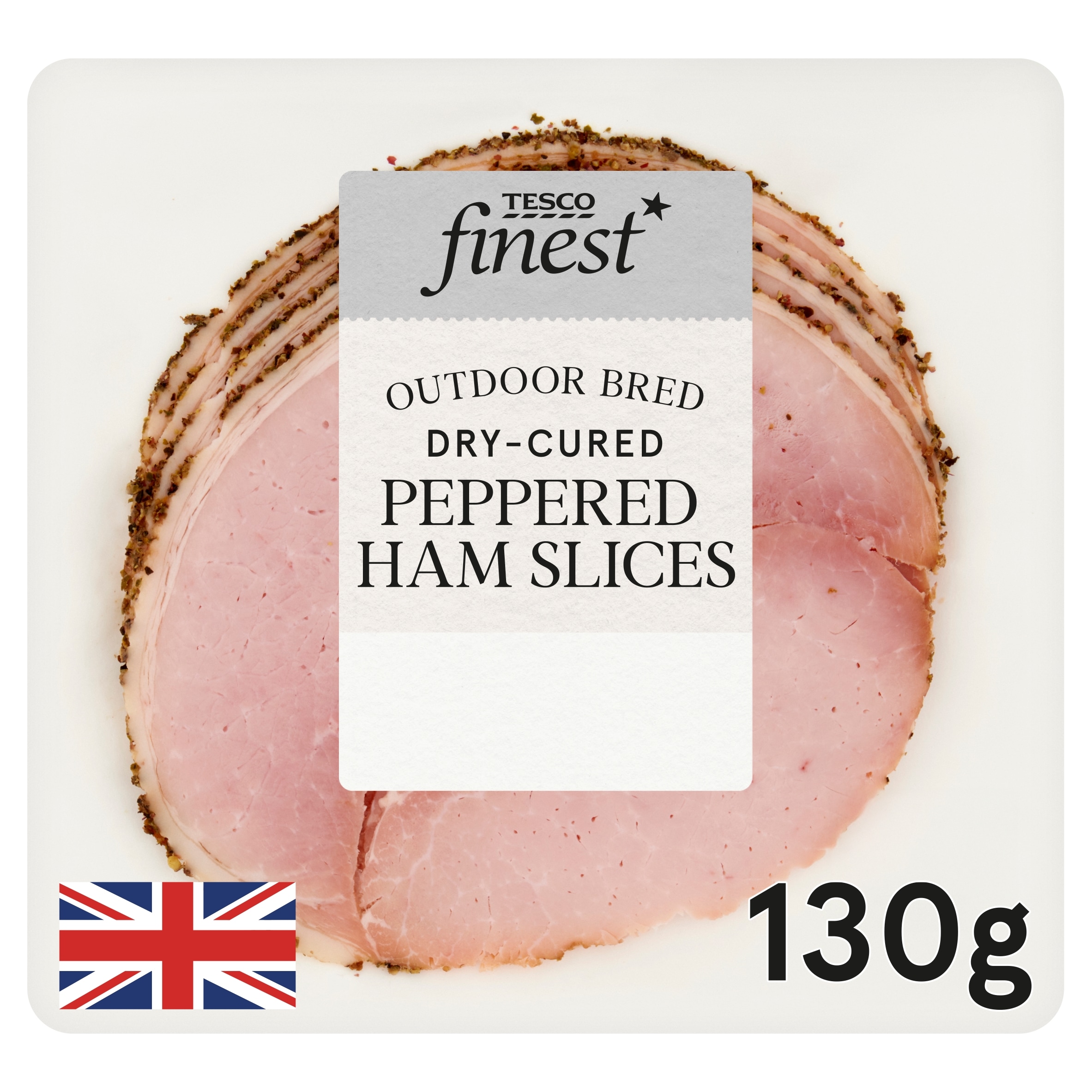 Tesco Finest Dry-Cured Peppercorn Ham Slices 130g - Tesco Groceries