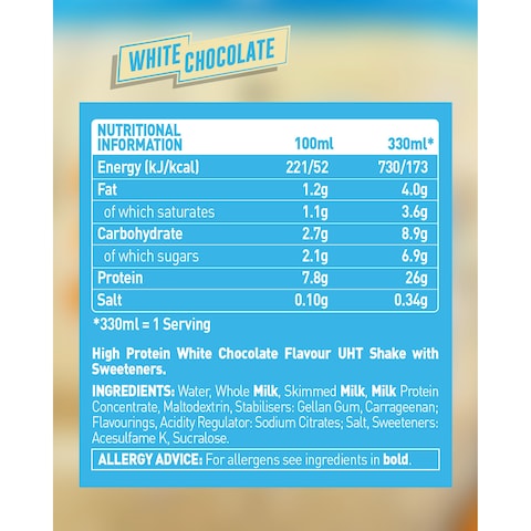 Grenade Protein Shake White Chocolate Flavour 330ml - Tesco Groceries