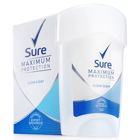 Sure Women Maximum Protection Clean Cream Antiperspirant Deodorant 45Ml ...