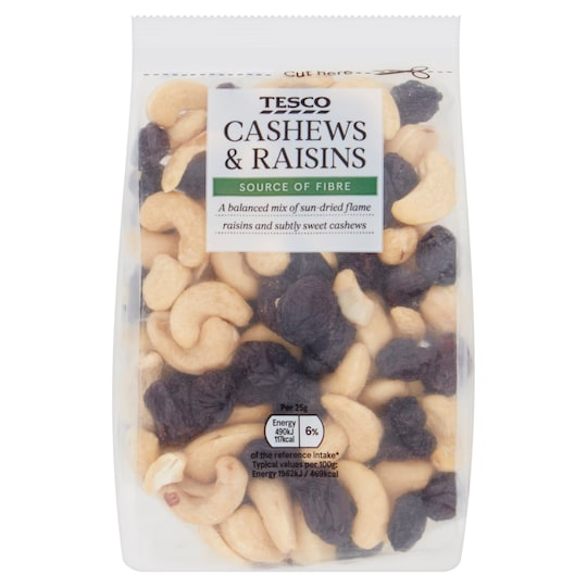 Tesco Cashew Nuts & Raisins 200G - Tesco Groceries
