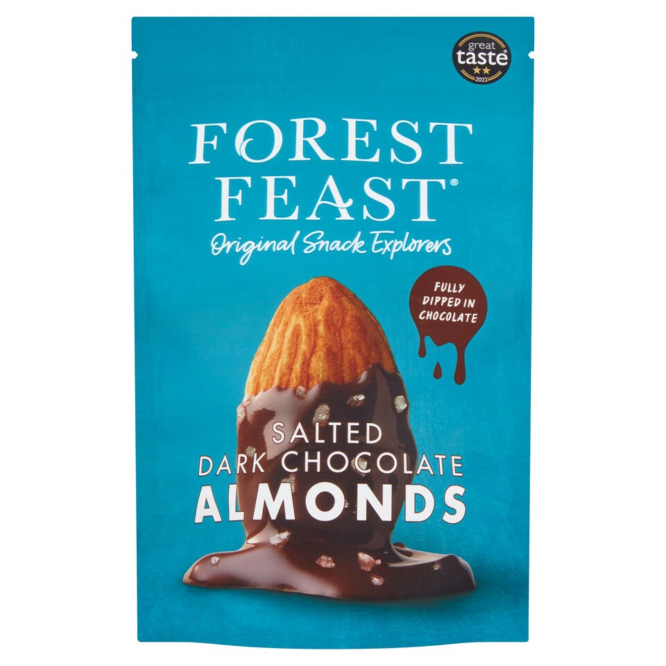 Forest Feast Salted Dark Chocolate Almonds 120G - Tesco Groceries