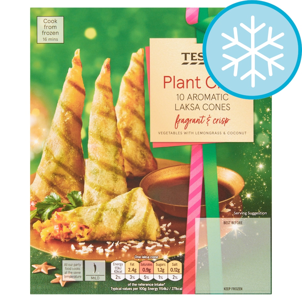 Tesco Plant Chef 10 Aromatic Laksa Cones 180g - Tesco Groceries