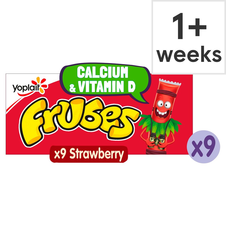 Frubes Strawberry Kids Yoghurt Tubes Multipack 9x37g - Tesco Groceries