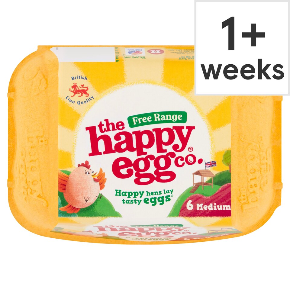 Happy Egg Free Range Eggs Medium 6 Pack - Tesco Groceries