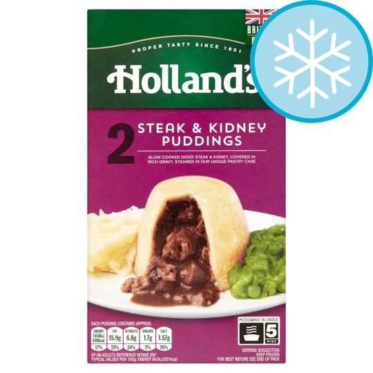 Holland's 2 Steak And Kidney Puddings - Tesco Groceries