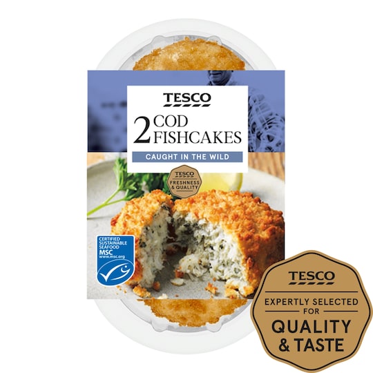 Tesco 2 Cod Fishcakes 270G - Tesco Groceries