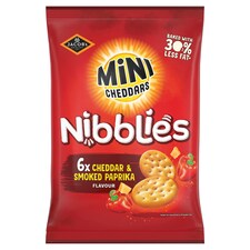 Jacobs Mini Cheddar Nibblies Cheddar & Paprika 6X17g - Tesco Groceries
