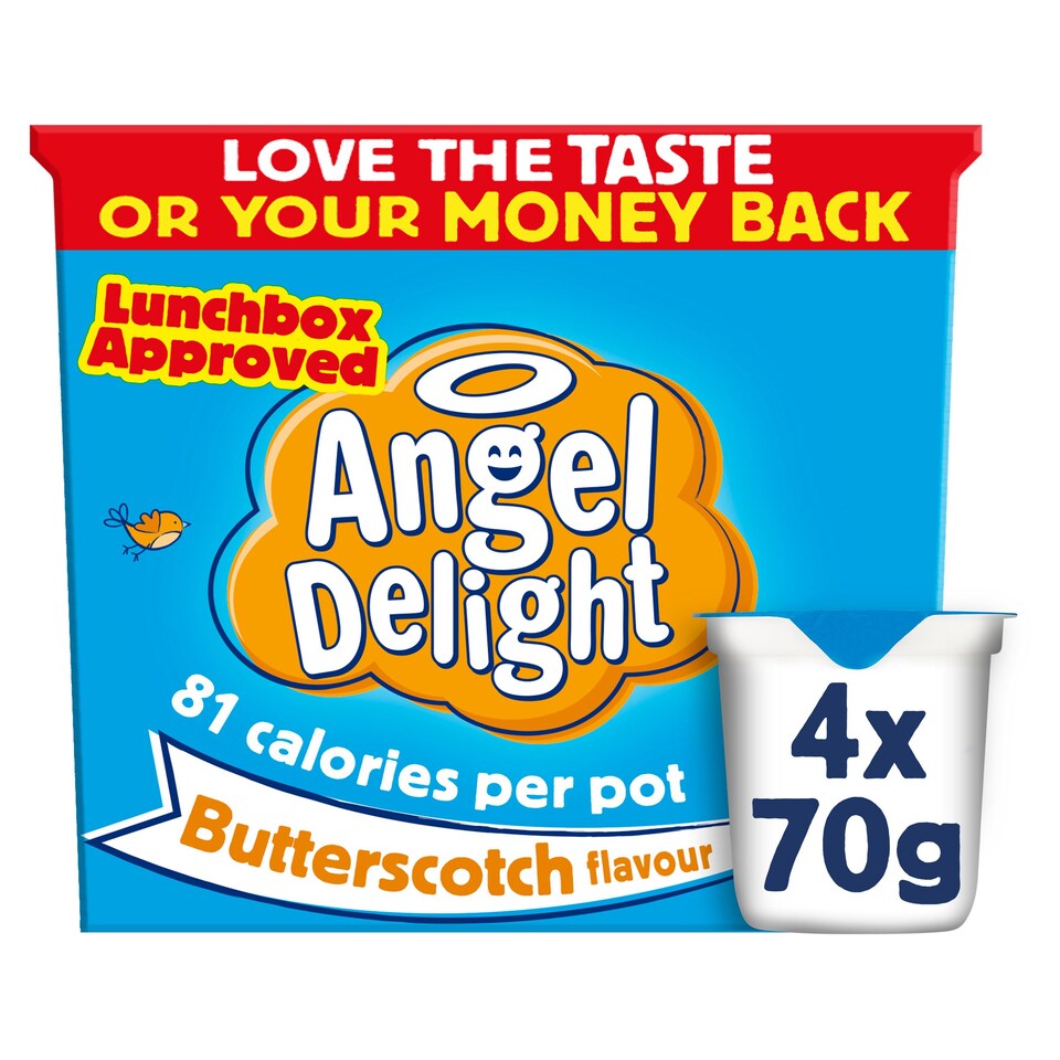 Angel Delight Butterscotch Flavour Dessert Pots 4X70g - Tesco Groceries