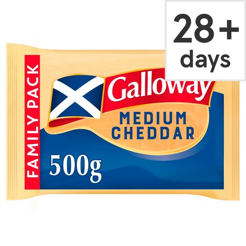 Galloway Medium Scottish Coloured Cheddar Cheese 500g - Tesco Groceries