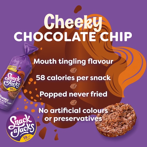 Snack a Jacks Chocolate Chip Jumbo Rice Cakes 180g - Tesco Groceries