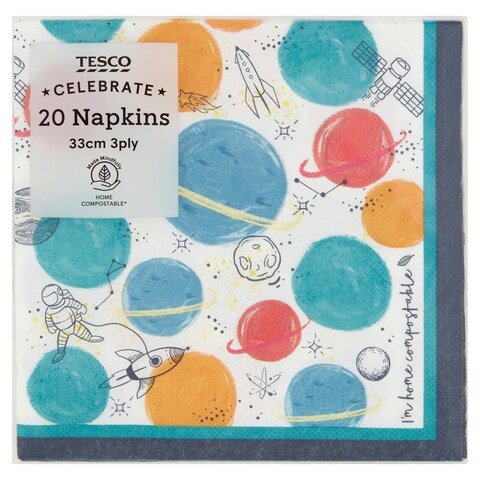 Tesco Space Napkin 20 Pack - Tesco Groceries