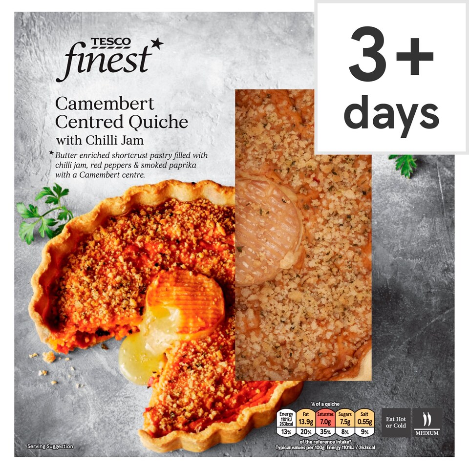 Tesco Finest Camembert Centred Quiche 400g - Tesco Groceries
