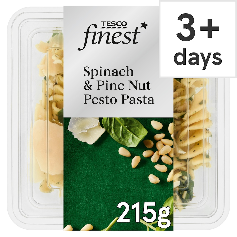 Tesco Finest Spinach Pinenut Pasta 215G - Tesco Groceries