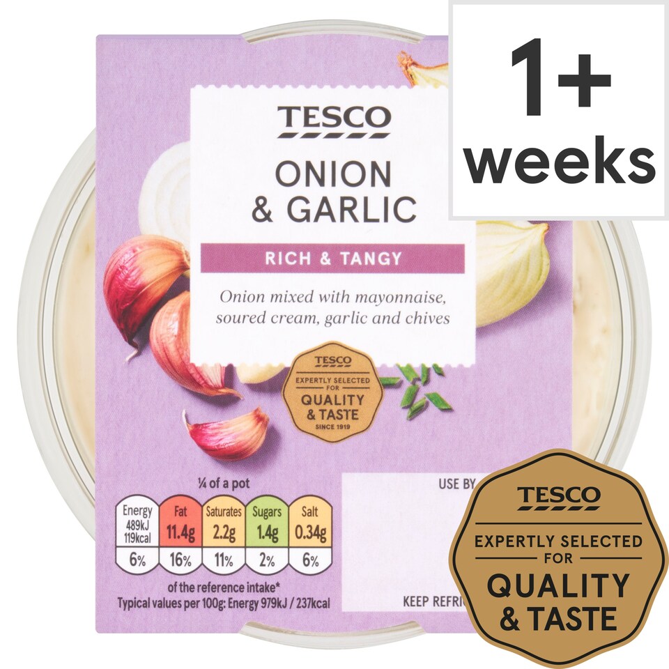 Tesco Onion & Garlic Dip 200G - Tesco Groceries