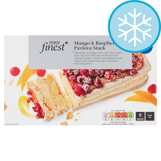 Tesco Finest Mango & Raspberry Pavlova Stack 515G - Tesco Groceries