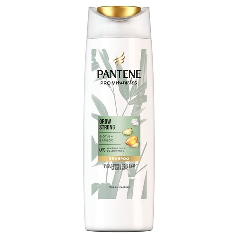 Pantene Grow Strong Shampoo With Bamboo And Biotin 300ml - Tesco Groceries
