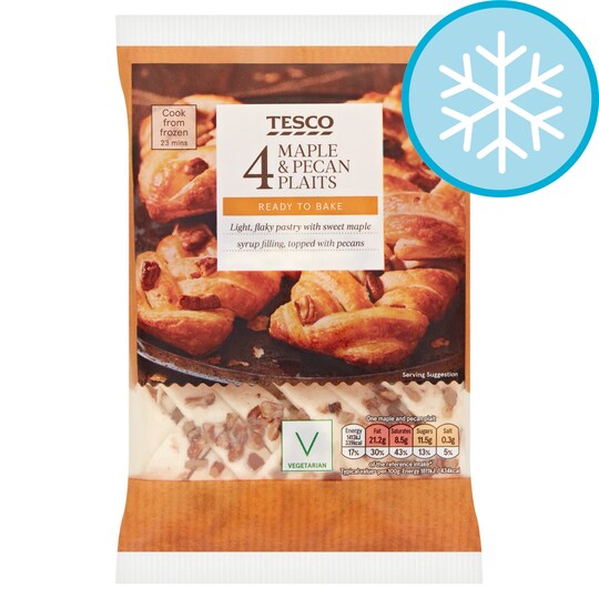 Diet info for Tesco 4 Maple & Pecan Plaits 350G - Spoonful