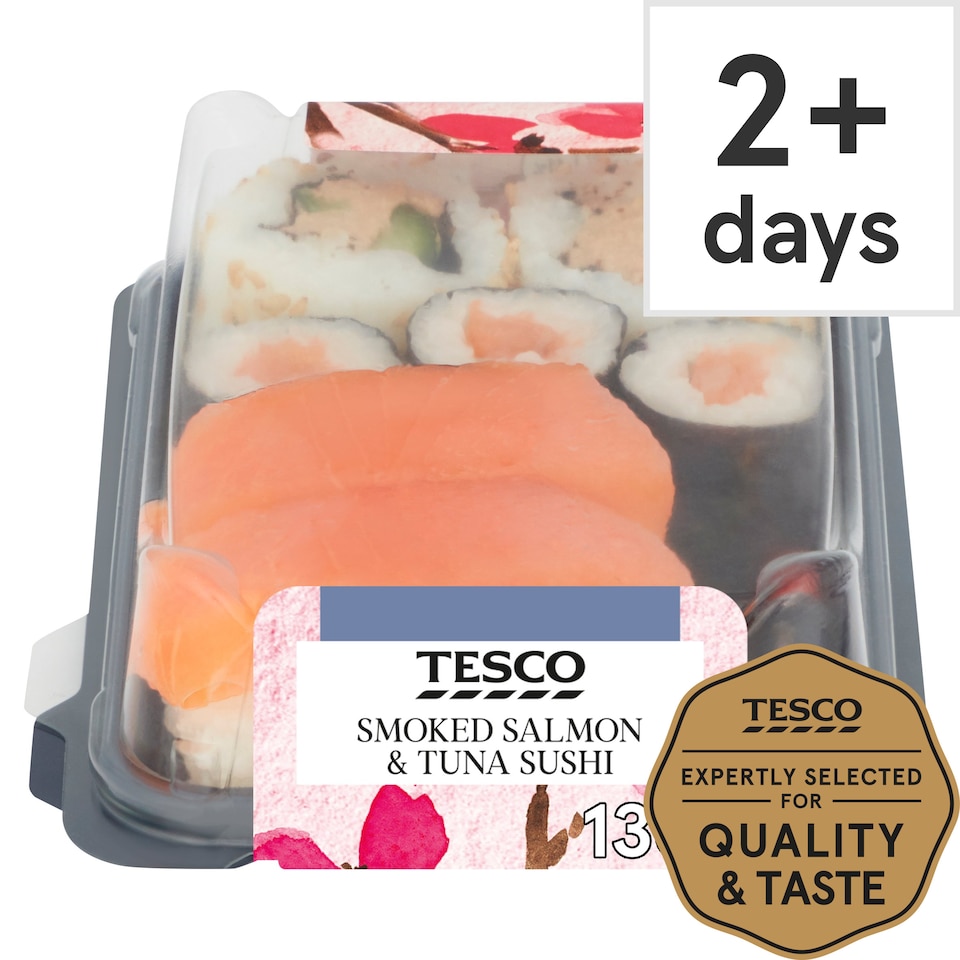 Tesco Salmon & Tuna Sushi 136G - Tesco Groceries