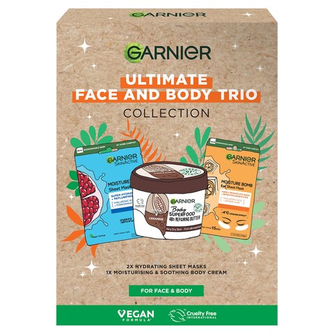 Garnier Ultimate Face & Body Trio Collection Giftset - Tesco Groceries