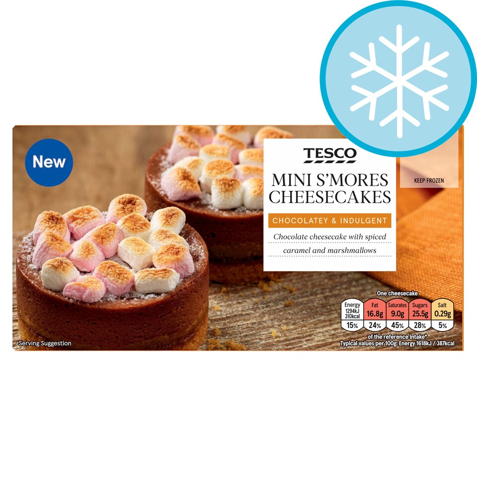 Tesco Mini S'mores Cheesecakes 2X80g - Tesco Groceries