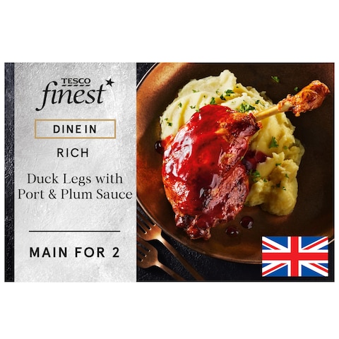 Tesco Finest Dine In Duck Legs with Port & Plum Sauce 505g - Tesco ...