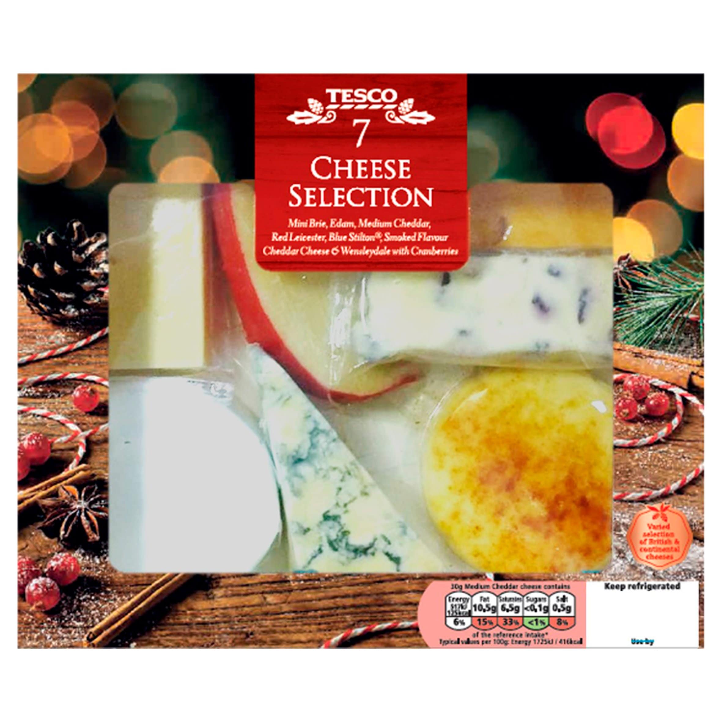 Tesco 7 Cheese Selection Pack 560G - Tesco Groceries