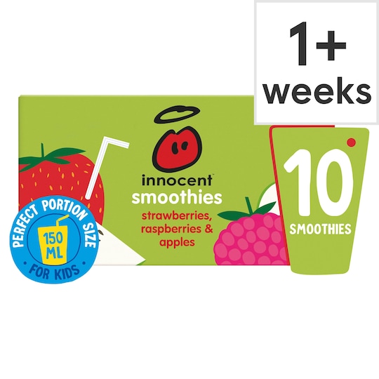Innocent Kids Strawberry Raspberry & Apple 10X150ml - Tesco Groceries