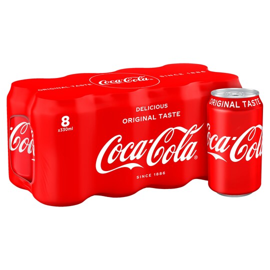 Coca Cola 8X330ml 2 Cans Free - Tesco Groceries