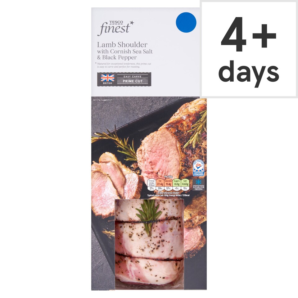 Tesco Finest Lamb Shoulder Cornish Sea Salt & Black Pepper - Tesco ...