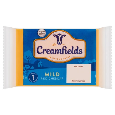 Creamfields Mild Red Cheddar 200G - Tesco Groceries