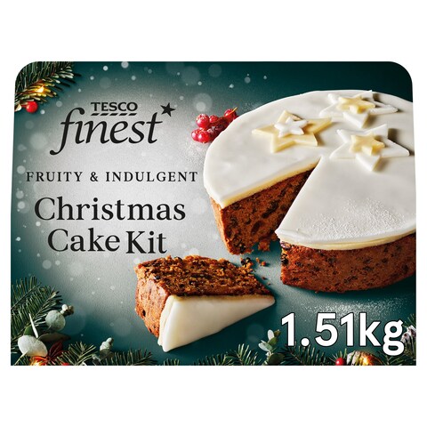 Tesco Finest Fruity & Indulgent Christmas Cake Kit 1.51kg - Tesco Groceries