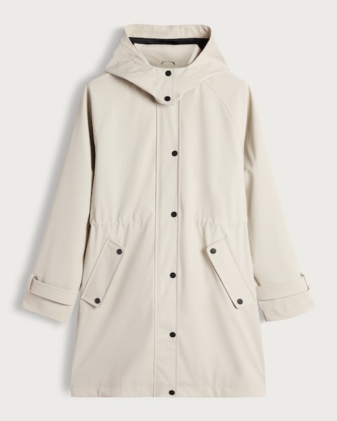 F&F Hooded Shower Resistant Raincoat in Neutral - Tesco Groceries