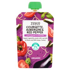 Tesco Courgette Aubergine & Red Pepper Pouch 130G - Tesco Groceries