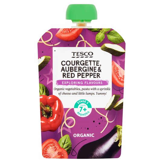 Tesco Courgette Aubergine & Red Pepper Pouch 130G - Tesco Groceries