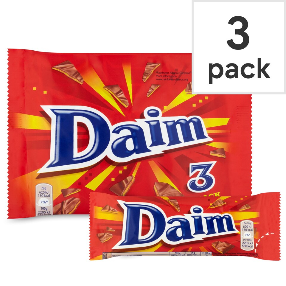 Daim Bar 3 Pack - Tesco Groceries