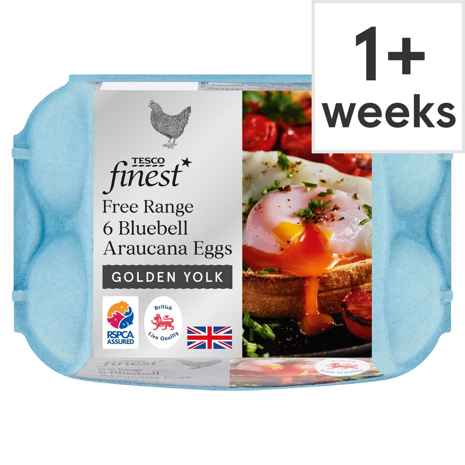 Tesco Finest 6 Free Range Bluebell Araucana Eggs - Tesco Groceries