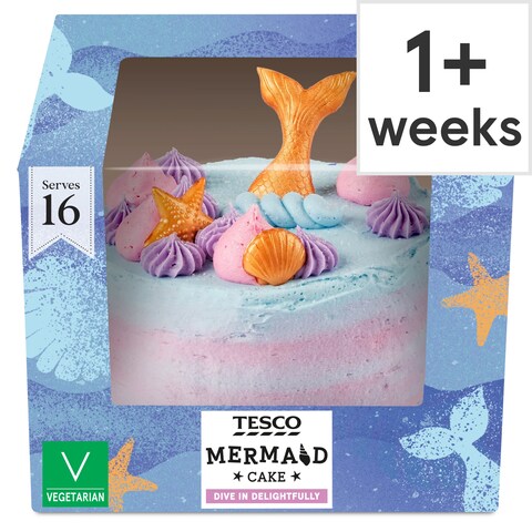 Tesco Mermaid Cake Serves 16 - Tesco Groceries