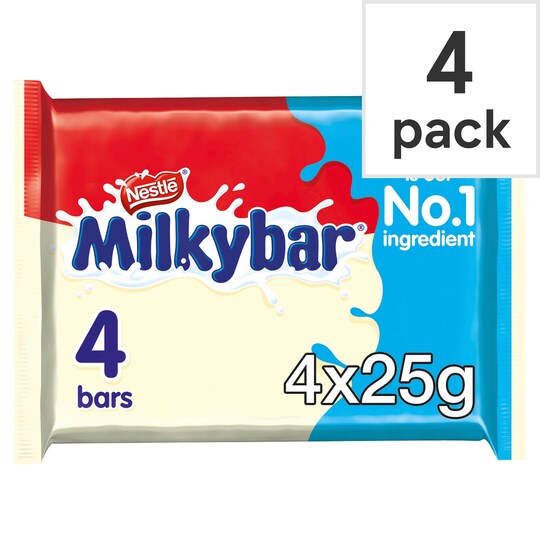 Nestle Milkybar White Chocolate Bars Multipack 4 X 25g - Tesco Groceries