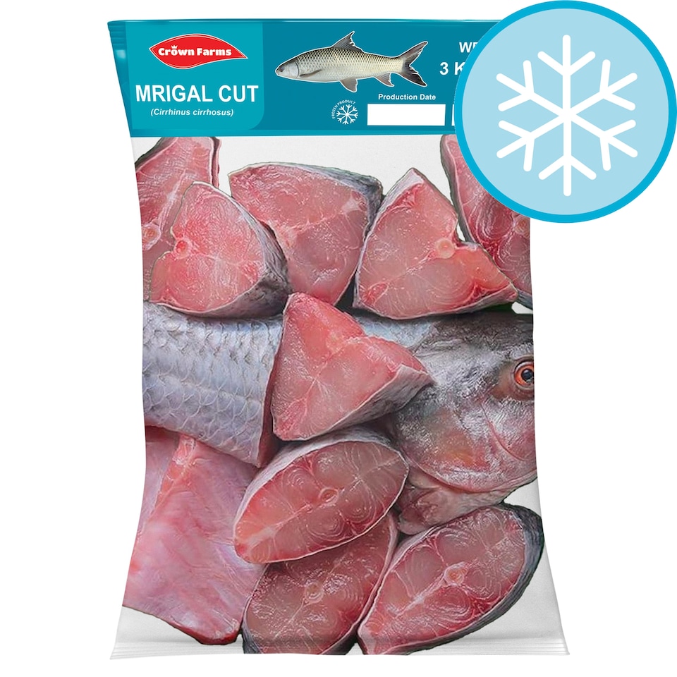 Crown Farms Cut Mrigal 3Kg - Tesco Groceries