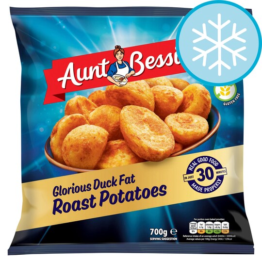 Aunt Bessie's Duck Fat Roast Potatoes 700G - Tesco Groceries