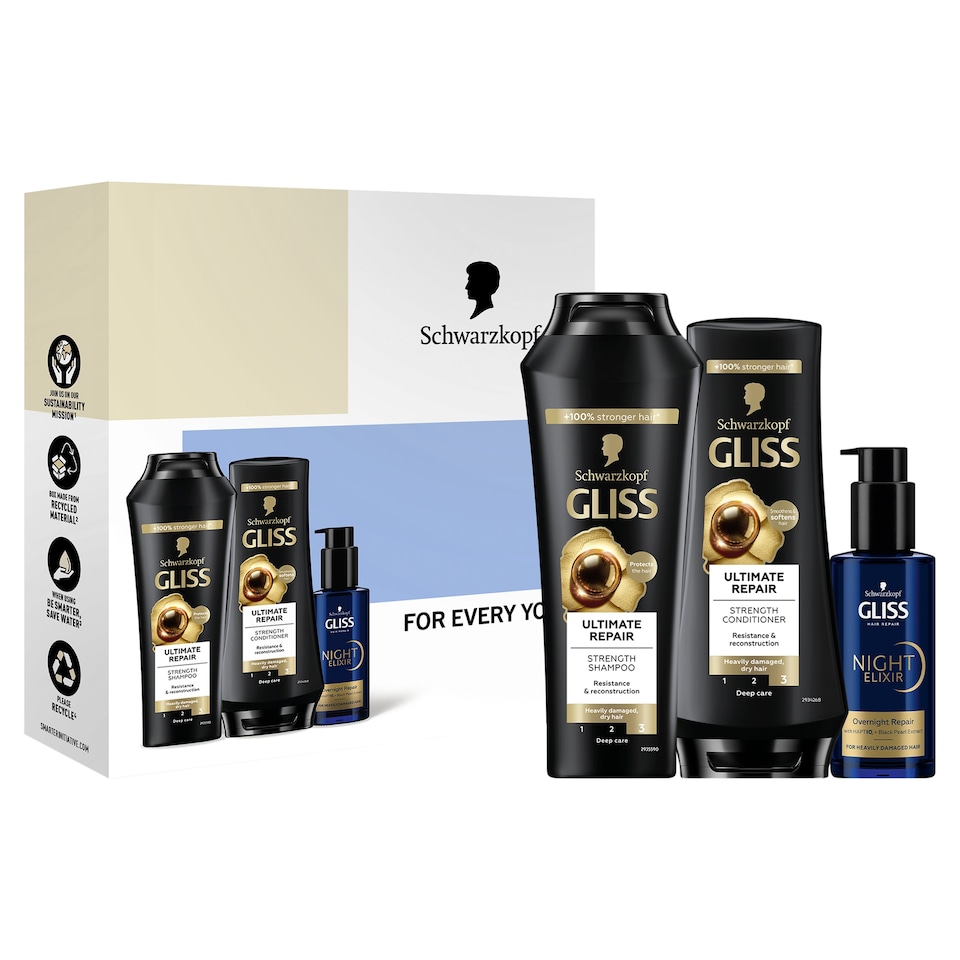 Schwarzkopf Gliss Ultimate Repair Gift Set - Tesco Groceries