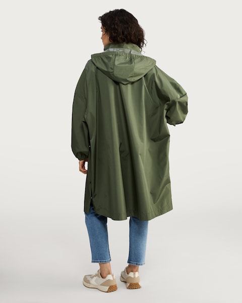 F&F Hooded Poncho Raincoat in Khaki - Tesco Groceries