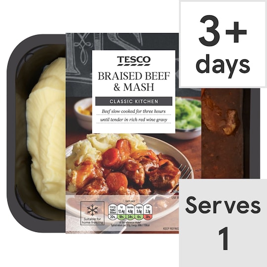 Tesco Braised Beef & Mash 450G - Tesco Groceries
