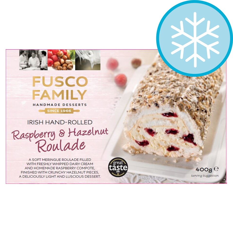 Fusco Raspberry And Hazelnut Roulade 400G - Tesco Groceries