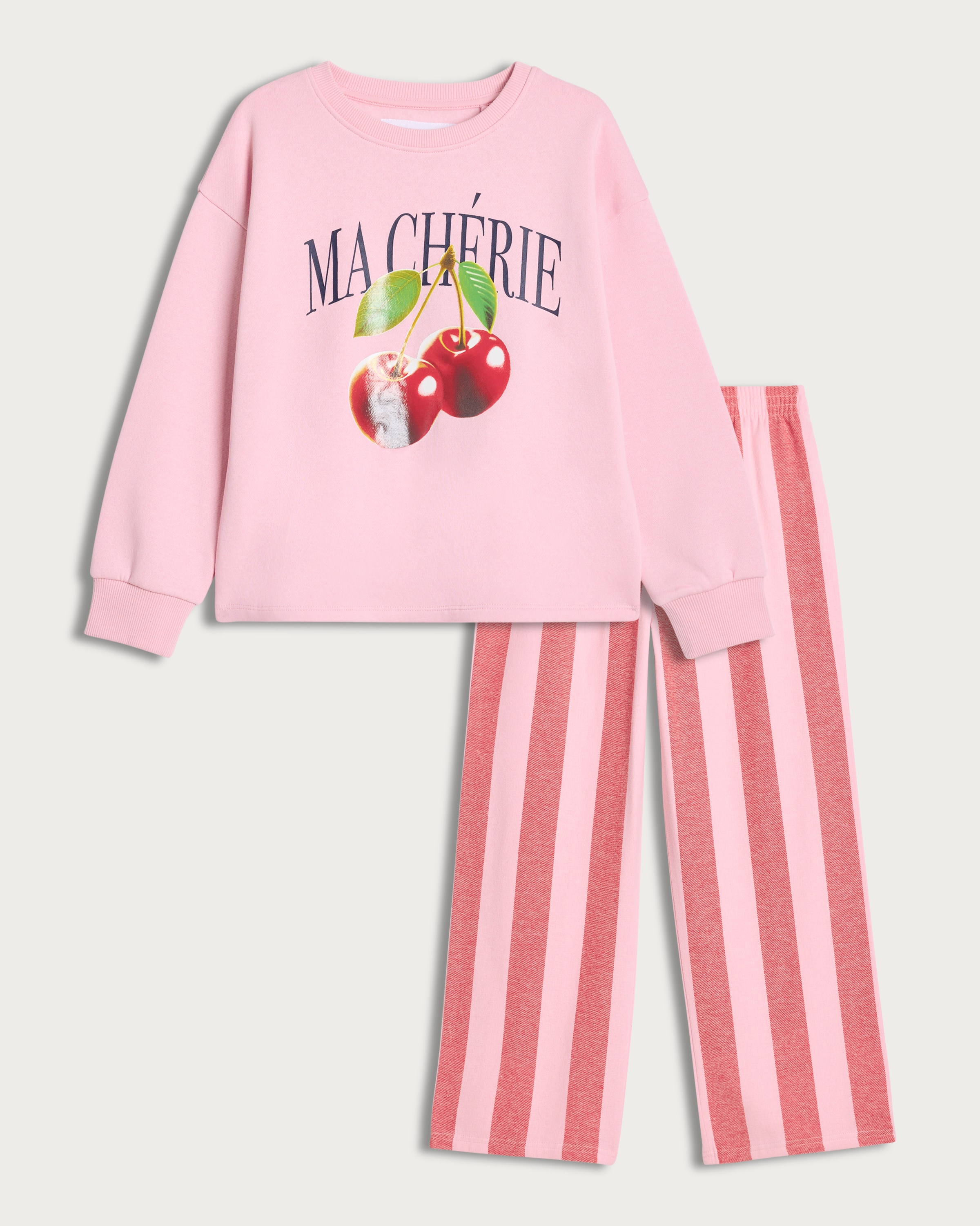 F&F Cotton Rich Ma Chérie Cherry Pyjamas in Multi - Tesco Groceries