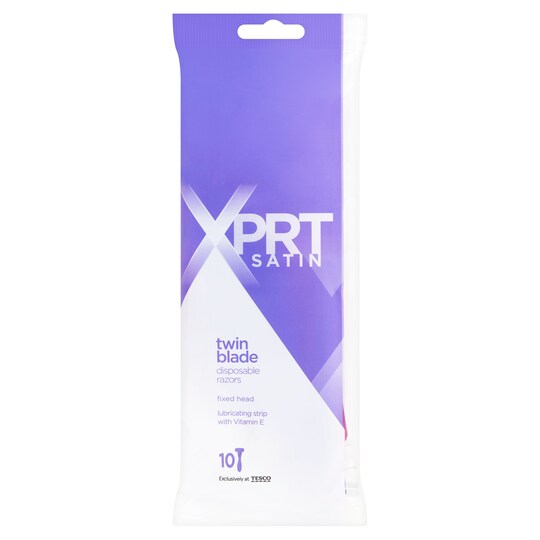 Xprt. Satin Twin Blades Disposable Razor 10 Pack - Tesco Groceries