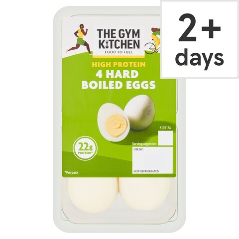 The Gym Kitchen High Protein Boiled Eggs 4 Pack 175g - Tesco Groceries