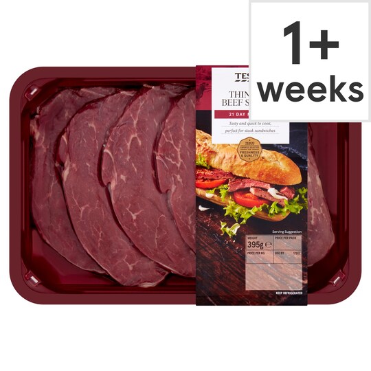 Tesco Thin Cut Beef Steaks 395G - Tesco Groceries