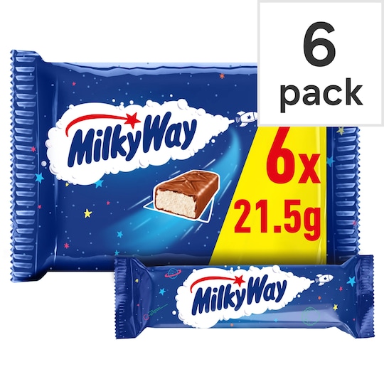 Mars Milky Way Chocolate Bars Multipack 6 X 21.5g - Tesco Groceries